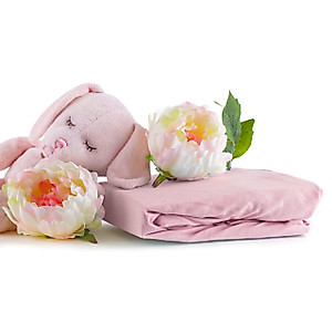 Bassinet Sheets for Baby/Infant Deep Fitted Soft Jersey Knit by Abstract 16" x 32" (Solid Pink)