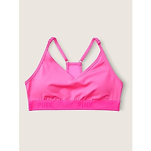 Victoria's Secret Pink Ultimate Racerback Sports Bra, Low Impact Bras for Women, Athletic, Pink (XL)