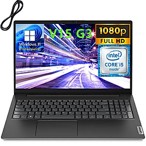 Lenovo 2023 V15 G3 15.6" FHD Business Laptop Computer, 12th Gen Intel 10 Cores i5-1235U (Beat i7-1195G7), 24GB DDR4 RAM, 1TB PCIe SSD, 802.11AC WiFi, Bluetooth 5.1, Windows 11 Pro, AZ-XUT Cable