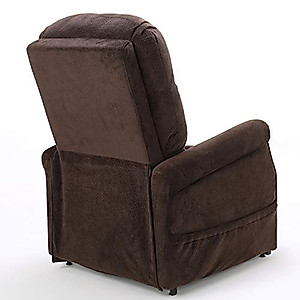 GDF Studio Alan Chocolate Fabric Lift Up Recliner Chair