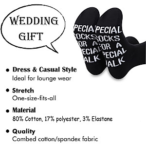 TSOTMO Father Brother of Bride Socks Wedding Walk Socks Special Socks For A Special Walk Socks Gift For Father Or Brother (Special Walk)