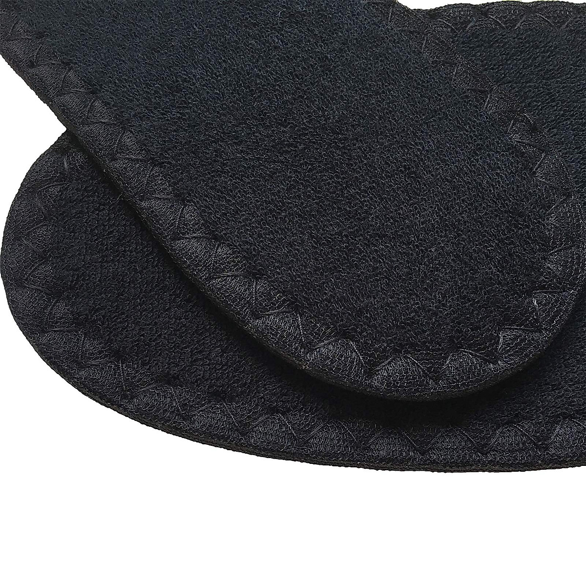 Happystep Cotton Terry Cloth Insoles, Barefoot Shoe Inserts, Sweat Absorption, Odor Control, Moisture-Wicking, Washable and Reusable, Zero Drop Shoe Insoles, 1 Pair Black and 1 Pair White (Women 7)