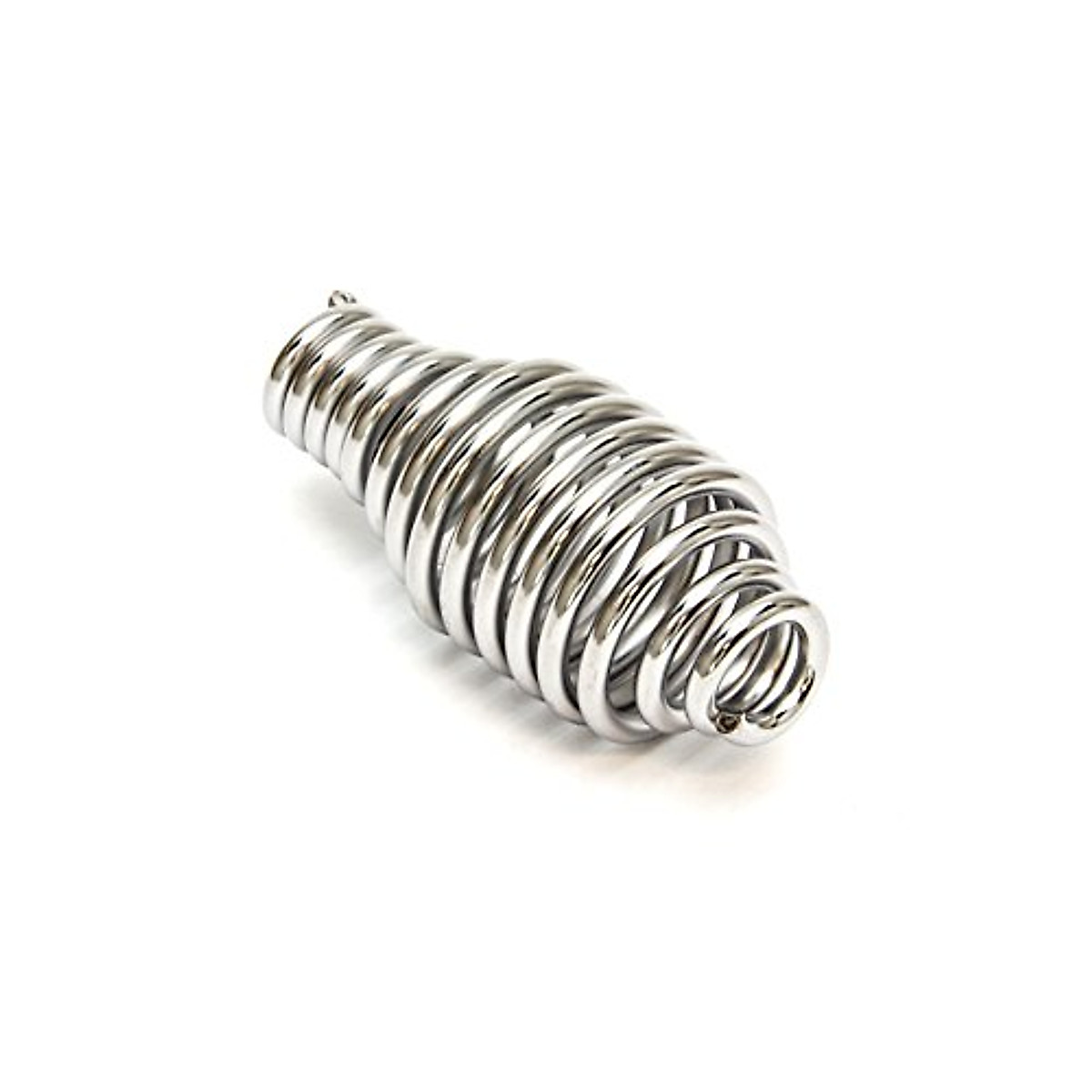 Spring Stove Handle, Chrome Finish, Tapered at one end. Max Diameter: 1-9/16", Length: 3-3/8", Fits 1/2" Rod. for use with BBQ Grills, Smokers, Furnaces, Coal/Wood/Pellet Stoves, Boilers.