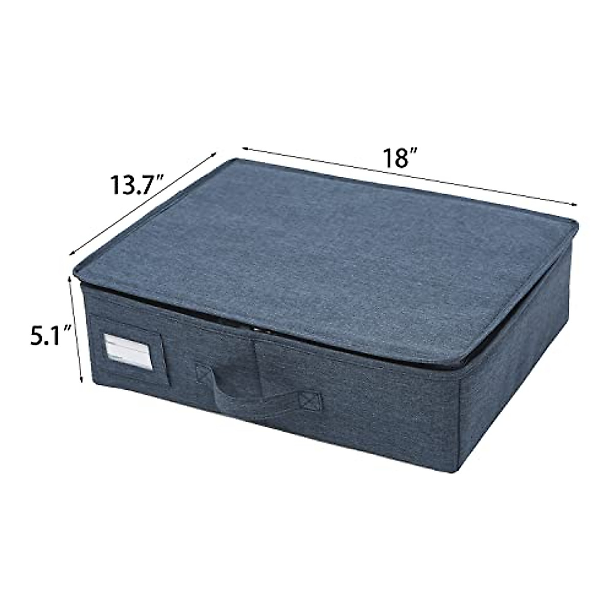 Sattiyrch Cup and Mug Storage Box, Holds 12 Coffee Mugs and Tea Cups, Fully-Padded Inside with Sturdy Dividers