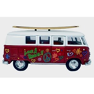 Hawaiian Collectible 1962 Bus Peace & Love with Surfboard