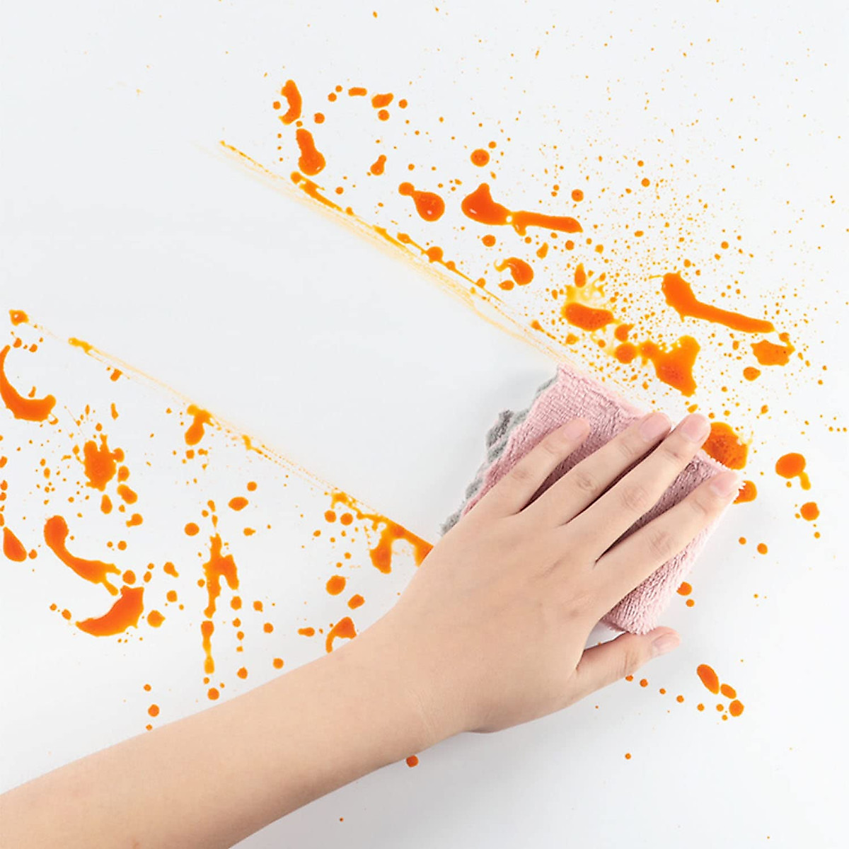 CHANMOL Clear Peel and Stick Wallpaper, Self-Adhesive Wallpaper Wall Protector, Oil Proof Waterproof Contact Paper for Kitchen Cabinets, Whiteboard, Shelf Drawer Liner (15.7" x 118")