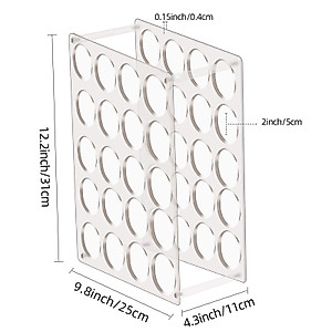Vinyl Storage Rack 50-Holes Vinyl Holder Acrylic Vinyl Roll Storage for Craft Room, Vinyl Organizer for up to 50 Vinyl Rolls (2-Pack 25Holes)