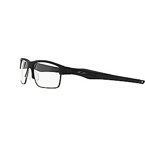 Oakley Men's OX3128 Crosslink Switch Rectangular Prescription Eyeglass Frames, Satin Black/Demo Lens, 53 mm
