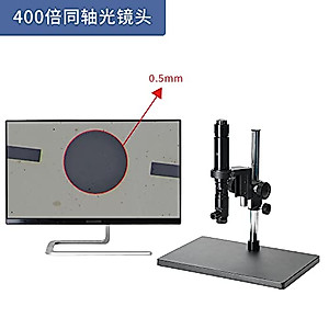 HD 400X 800X Zoom Lens Microscope Camera Coaxial Light Monocular C-Mount Lens Continuous Zoom Optical Lens Illumination Adjustable
