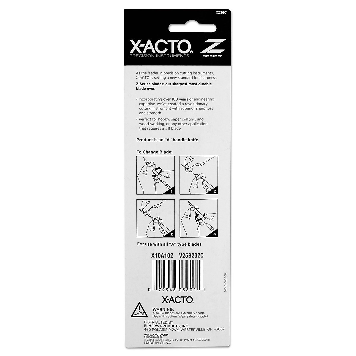X-Acto No 1 Precision Knife | Z-Series, Craft Knife, with Safety Cap, #11 Fine Point Blade, Easy-Change Blade System