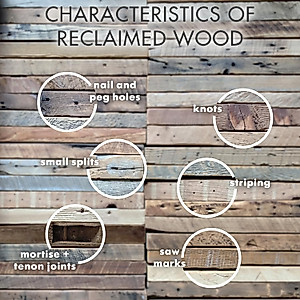 Urban Legacy Reclaimed Barnwood Planks | Floating Shelves for Wall w/Flush Mount Shelf Bracket Set Included | Set of 2 (Natural, 48" x 7" x 2")