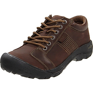 KEEN Men's Austin Low Height Leather Oxfords, Chocolate Brown, 11