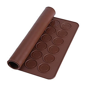 Macaron Silicone Mat, 48 Capacity Silicone Sheet Mat Baking Cookies Pastry DIY Bakeware Decorating Tools for 1.5" Macarons Making, 15.4 x 11.2inch