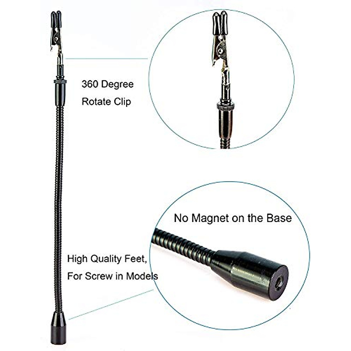 Fstop Labs - 2 Pack Set Flexible Gooseneck Metal Arms with Alligator Clips for Helping Hands Third Hand Tool Automobile Electronics Soldering Jewelry Painting Art Crafts Hobby