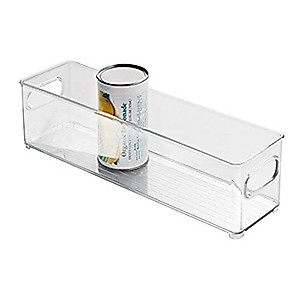iDesign Fridge Organiser, Stackable Storage Container with Handles, Small BPA-free Clear Drawer Organizer for Kitchen, Fridge and Refrigerator, Practical Organization for Kitchen