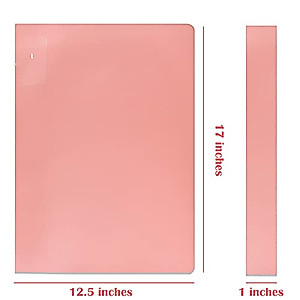 Diamond Painting Storage Presentation Book 40 Clear Pockets Sleeves Protectors Art Portfolio Clear Book for 30 x 40 cm Diamond Painting (Can Accommodate 16.5 X 12.1inch) - Pink
