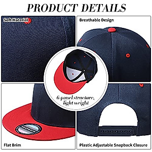 Hicarer 30 Pcs Hats for Men, Flat Cap Bulk Plain Flat Brim Baseball Caps(Bright Color, Stylish Style) Solid Colors