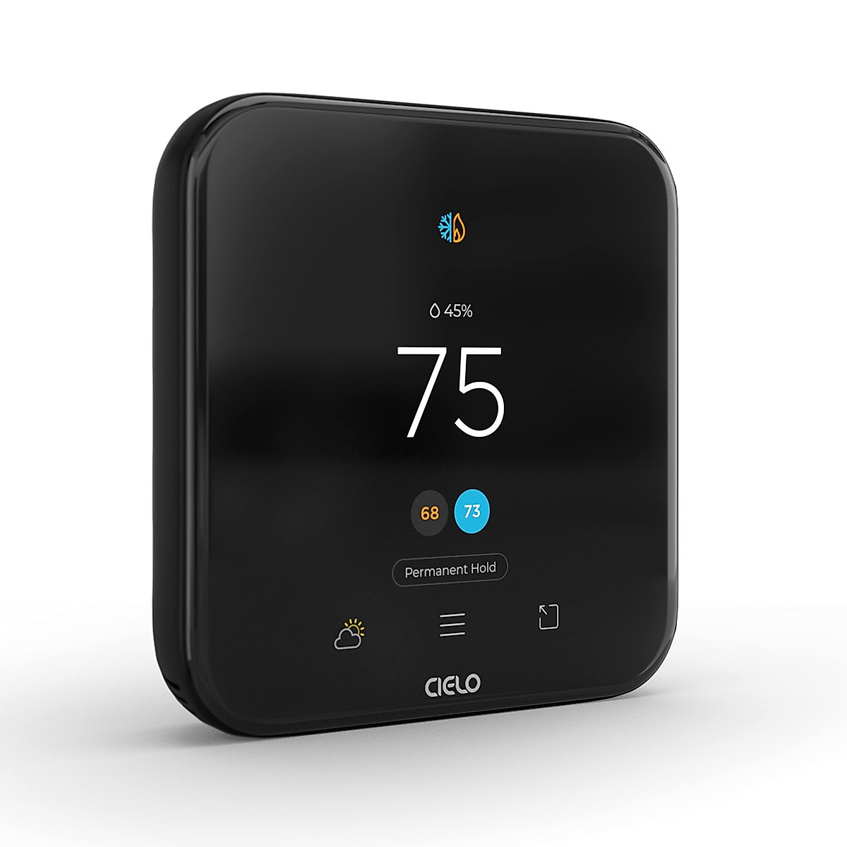Cielo Smart Thermostat | Supports Conventional Systems up to (2H/2C) & Heat Pumps (4H/2C) | Alexa, Google, Siri Shortcuts, SmartThings, IFTTT | Touchscreen Color Display | Free C-Wire Adapter