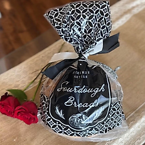 Large Beautiful Design Sourdough Bread Bags 50 Bread Bags For Homemade Bread with 50 Ties