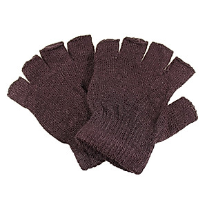 Gelante Classic Adult Winter Fingerless Knitted Magic Gloves Wholesale Lot 12 Pairs - 9907-Assorted