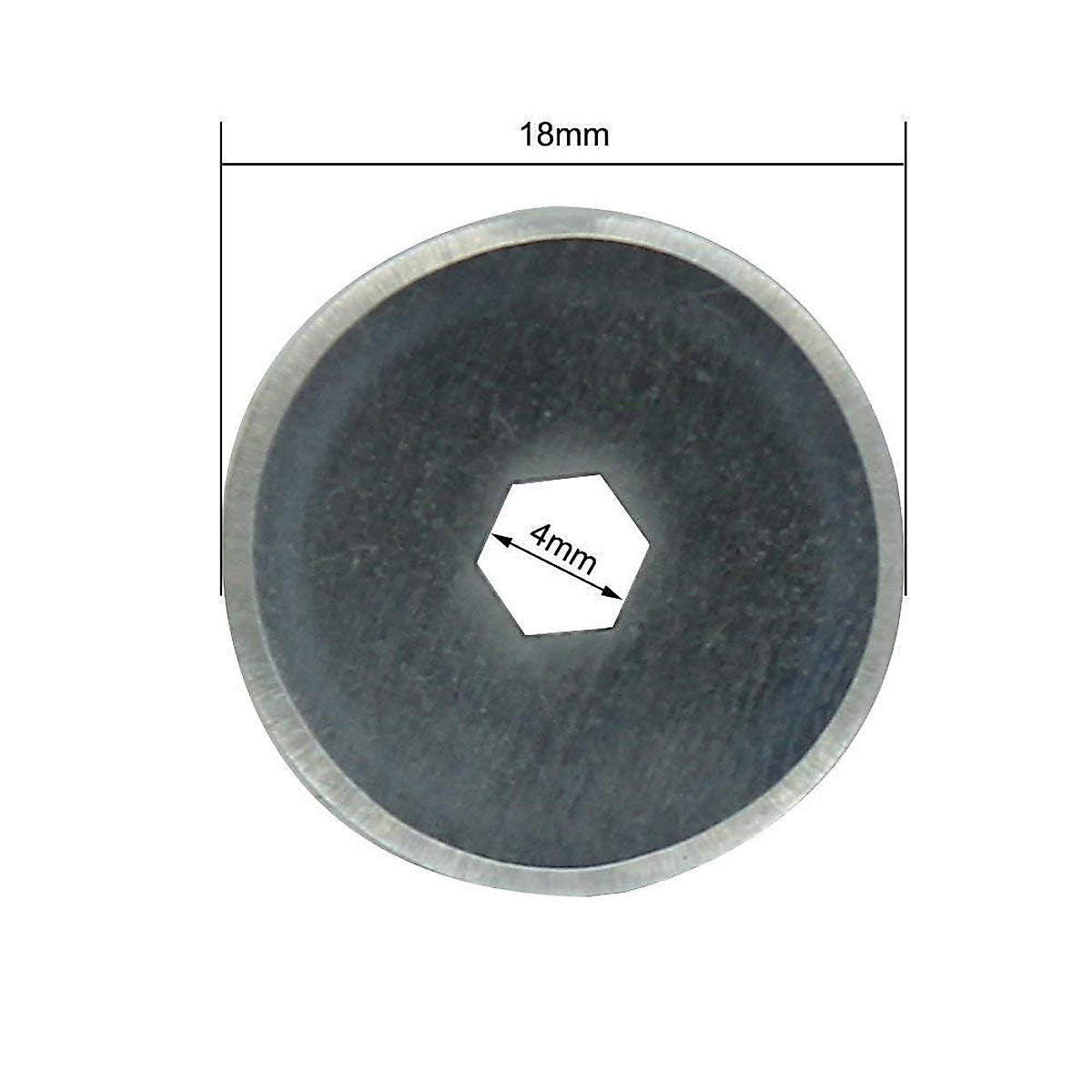 AUTOTOOLHOME 18mm Rotary Cutter Blades 10 Pack Replacement Rotary Blades Cutting Fabric Paper Quilting Scrapbooking Sewing Patchwork Tool