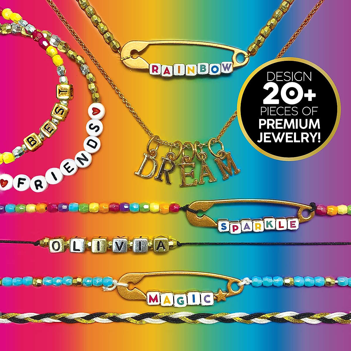 Rainbow High Ultimate Jewelry Designer, DIY Jewelry Making Kit, Design 20+ Pieces of Jewelry, Great Weekend or Sleepover Activity for Girls, Bead Kit for Kids Teens & Tweens Ages 8, 9, 10, 11