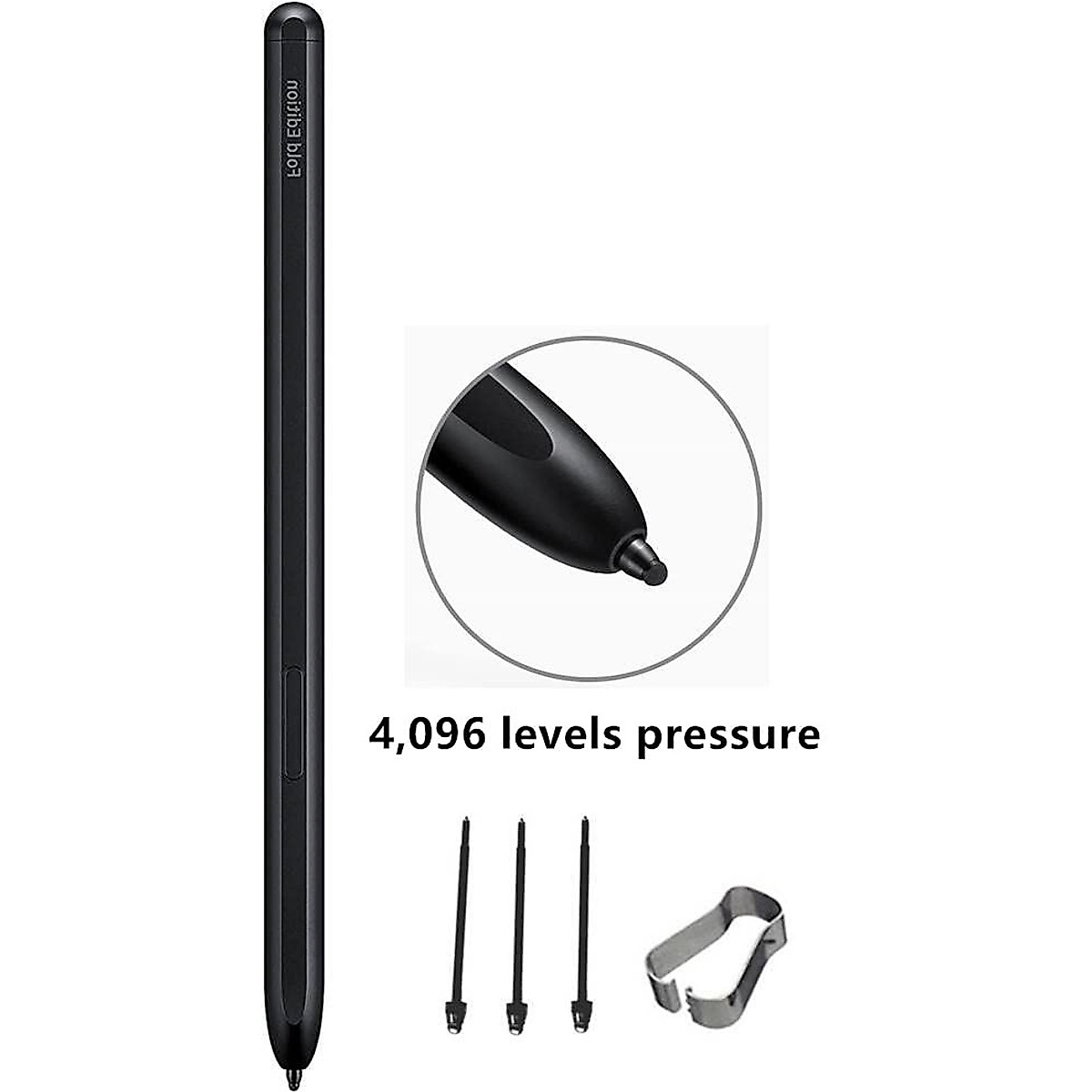 Fold 4 Pen Fold Edition Stylus S Pen Replacement for Samsung Galaxy Z Fold 4 5G Touch Screen Stylus Pen with Tips/Nibs (Black)