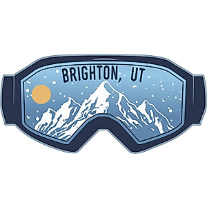 Brighton Utah Ski Adventures Souvenir 2 Inch Vinyl Decal Sticker Goggle Design