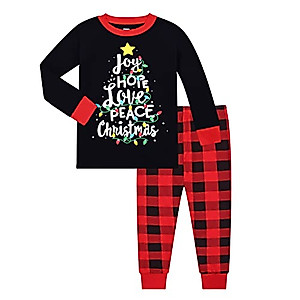 Kissage Matching Family Christmas Pjs Set Cotton Christmas Pajamas Holiday Sleepwear For Women Men Xmas Tree (4361-12)