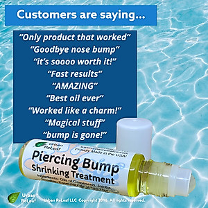 Urban ReLeaf Piercing Bump Shrinking Treatment ! Gentle, Effective Aftercare. Easy Roller-Ball Applicator. 100% Natural with Essential Oils. Help Scars, Nodules, Cartilage, Nose, Ear Spots