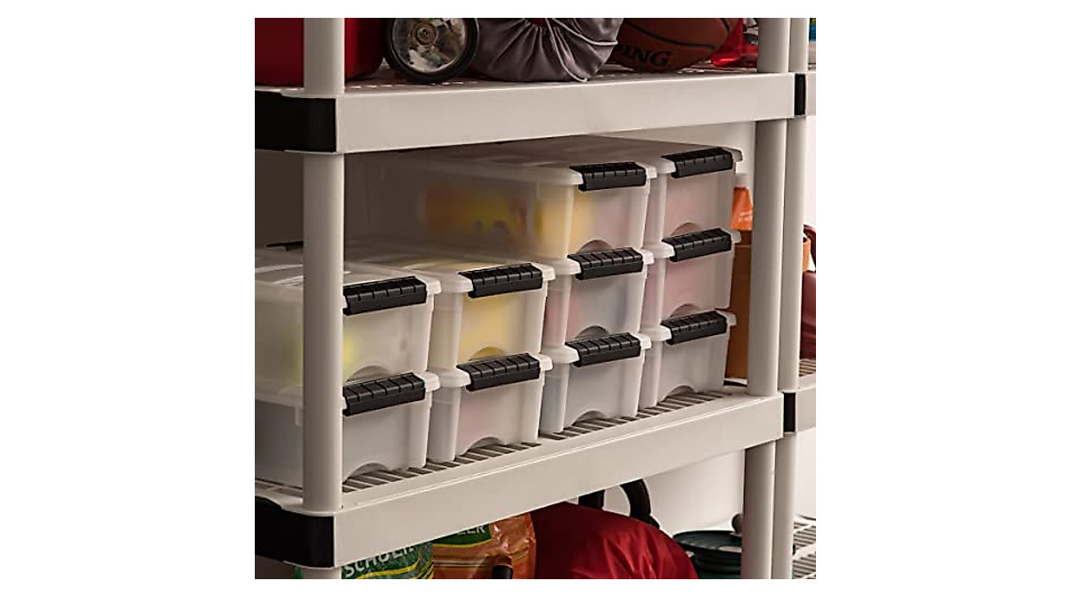 IRIS 6 Quart Stackable Storage Bins - BPA-Free Discreet Organizer