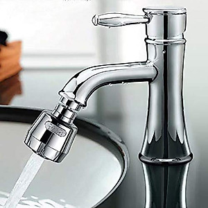 Huazhi 360 -Degree Swivel Kitchen Sink Faucet Aerator Water Saving Tap Aerator Faucet Nozzle for Kitchen, Bathroom Faucet (Shorter Style 1PC)