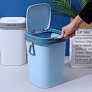 NC Nordic Style Trash can with lid Home Living Room Creative Toilet Kitchen Press Ring Covered Trash can