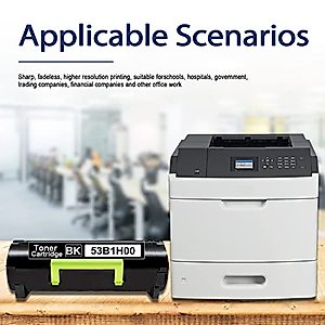 2-Pack (Black) DRA Compatible MS817 53B1H00 Toner Cartridge use Replacement for Lexmark MS817n MS817dn MS818dn MS817 Printer