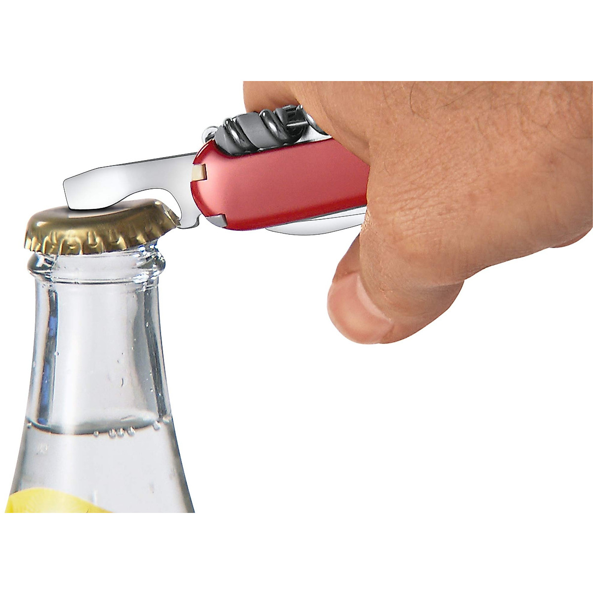 Victorinox Picknicker Swiss Army Knife, 11 Function Swiss Made Pocket Knife with Large Blade, Corkscrew and Bottle Opener - Red