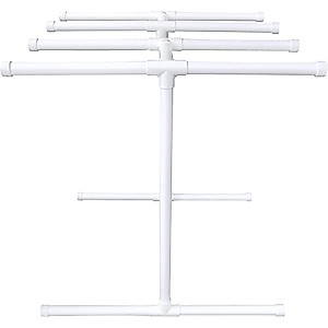 Towel Rack - Poolside Storage Organizer for Drying Wet Towels, Floats, Noodles, Paddles, 37.5" W x 37.5" L x 41" H, (White)
