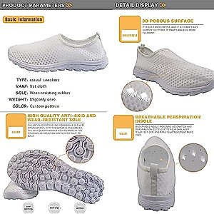 FUIBENG Maple Leaf Thanksgiving Women Slip On Water Shoes Mesh Flat Sneaker Unisex Walking Shoes Footwear Loafers US 11