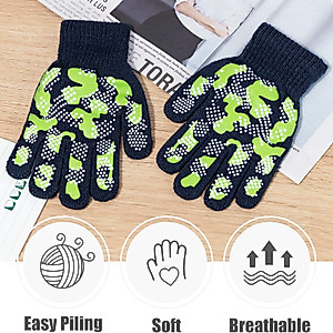 Remifa 12 Pairs Kids Winter Gloves, Christmas Gifts for kids Children Warm Magic Knit Gloves for Boys Girls