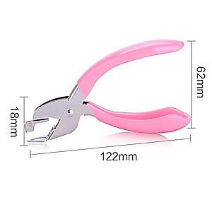 Staple Remover Steel Jaw and Head Stapler Puller Tweezers Style Tool with Non-Slip Handle for Office School Home Blue & Pink