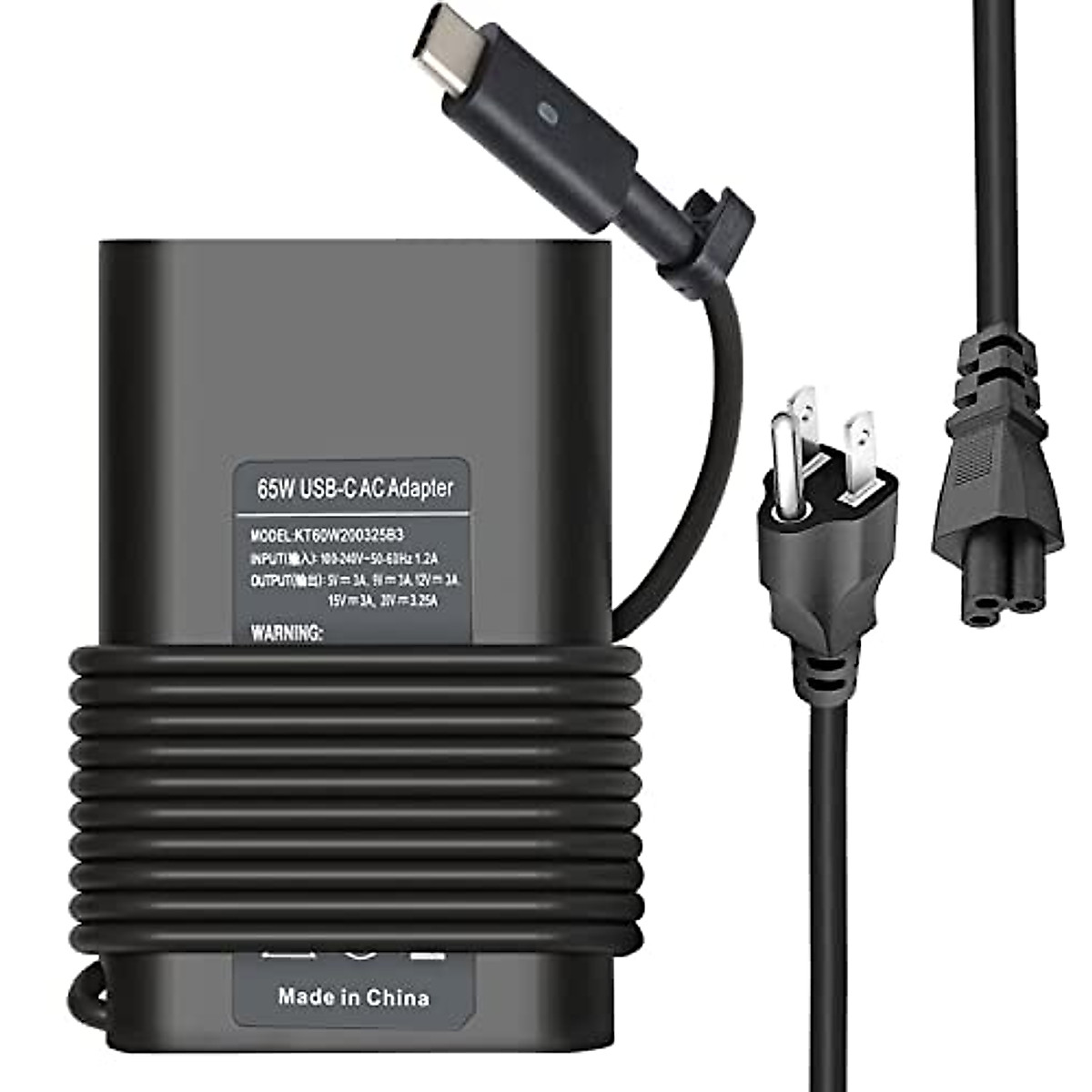 65W 45W Dell Laptop Charger USB C for Dell Latitude 5420 5520 5320 7420 7430 7400 7370 7390 7275 7285, XPS 13 7390 9350 9380 9370 9360 9310 9365 9300 9550 USB C Laptop Charger