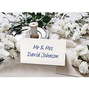 Better Office Products 100 Pack Blank White Place Cards, 2 x 3.5 in, Folded Table Tent Cards for Weddings, Dinner Parties, Buffet Banquets, (100 Count)