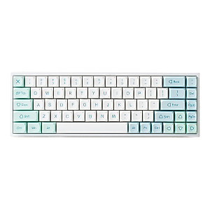 YUNZII KC68 Hot Swappable Mechanical Keyboard 68-Key Gaming Keyboard, RGB Backlit for Mac/Win/Gamers (Gateron Black Switch, Mint)