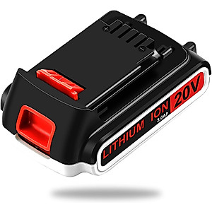 3.0Ah LBXR20 Lithium Replacement Battery for Black and Decker 20V Battery Max LB20 LBX20 LST220 LBXR20B-2 LB2X4020 Compatible with Black and Decker 20 Volt Tools LCS1020 LDX20C LSW221 BDCDMT120-Red