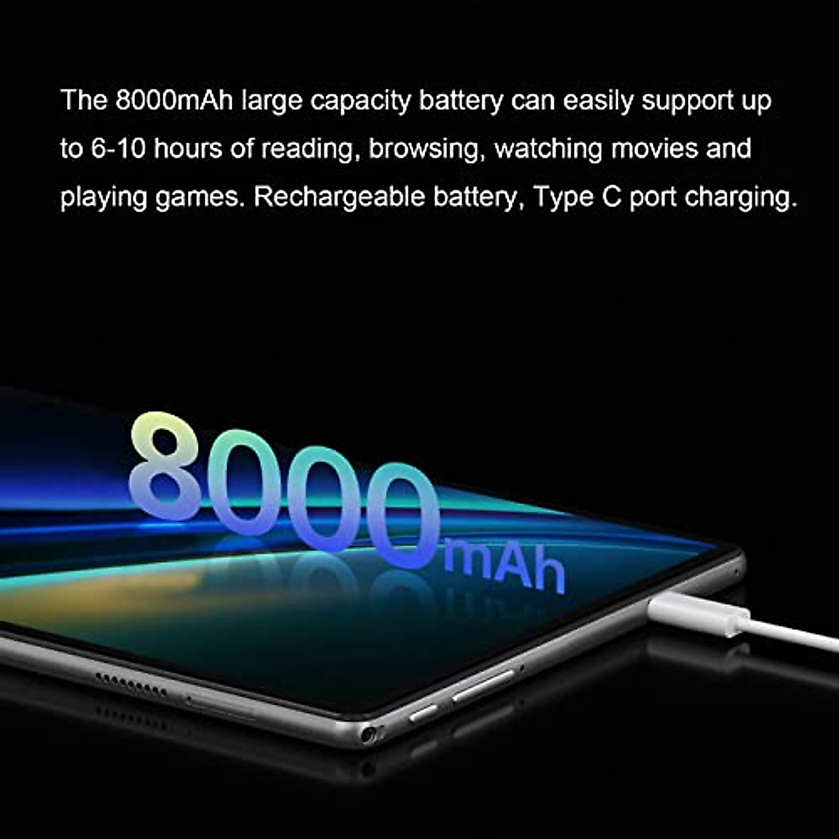 PUSOKEI 10.1in Tablet 12, Dual SIM LTE Calling Tablet, MT6750 8 Cores CPU, 6G RAM 128G ROM, HD ...