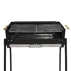 Portable Charcoal Grills 11.42 * 25.79 IN Foldable Camping Barbecue Grill for Outdoor BBQ for Outdoor Cooking Camping Hiking & Any Outdoor Event