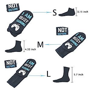 Do Not Disturb I'm Gaming Socks Novelty Gamer Socks,Stocking Stuffers For Men teens Boys Kids Gamer Lovers