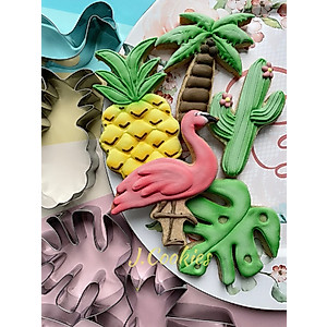 LILIAO Tropical Leaf Cookie Cutter - 3.4 x 3.6 inche - Stainless Steel