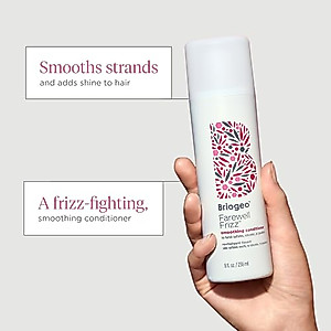 Briogeo Farewell Frizz Smoothing Conditioner, Tame Frizz and Restore Shine to Dull, Dry Hair, Nourishes and Smooths, Argan Oil for Shine, Vegan, Cruelty-Free, 8 fl oz