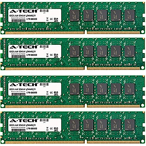 A-Tech 8GB KIT (4 x 2GB) for HP-Compaq Z Workstation Series Z420 Z600 Workstation Z620 Workstation. DIMM DDR3 ECC Unbuffered PC3-12800E 1600MHz Server Ram Memory