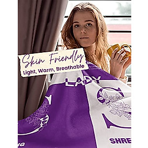 Boss Gifts from Employees, Boss Lady gifts, Bed Flannel Fleece Plush Throw Blankets (50"x 65") Office Gift idea for women in Boss Day, Birthday, Christmas, Appreciation, Retirement, Definition-Purple